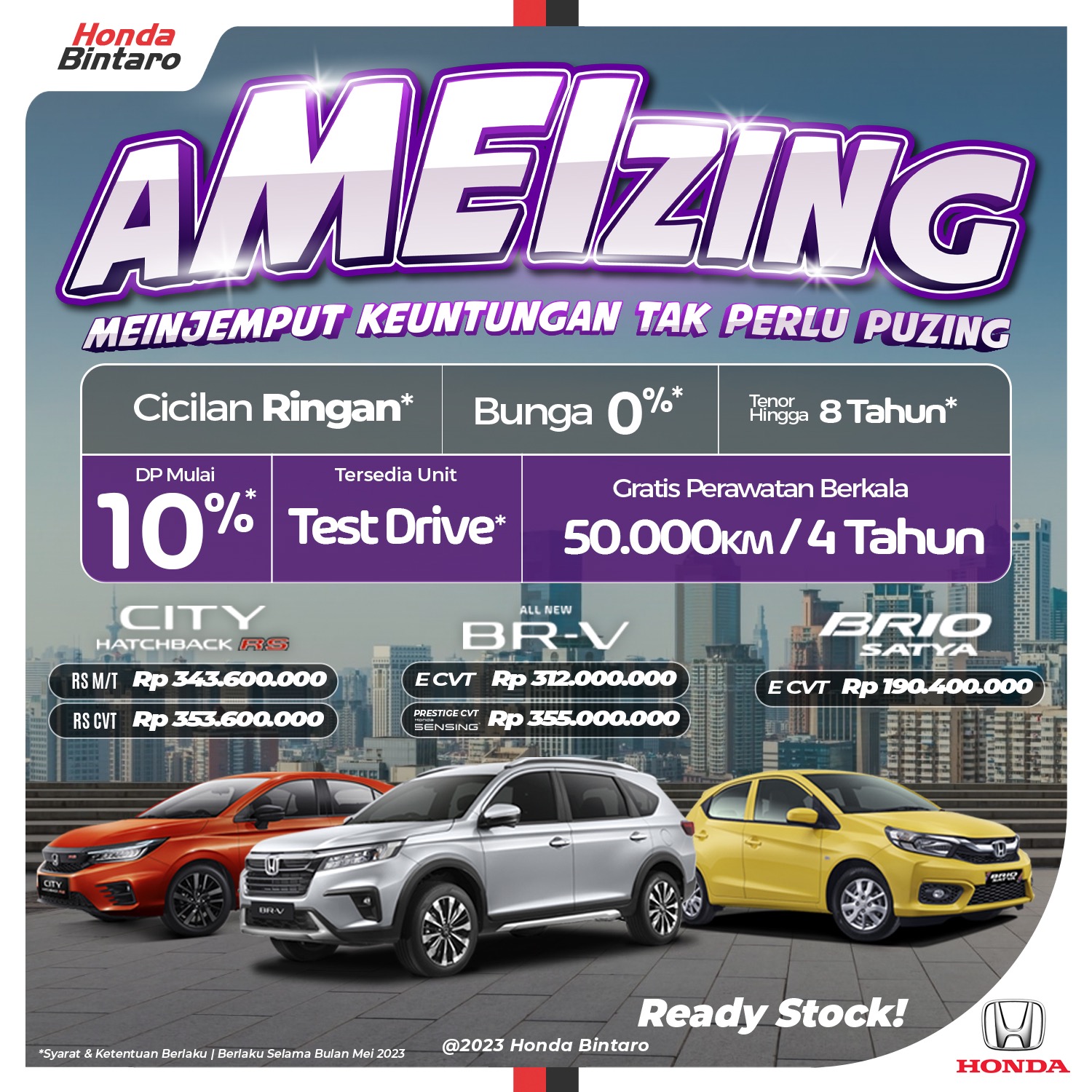 Penawaran Amaizing – Promo Mobil Honda Mei 2023 - Honda Bintaro