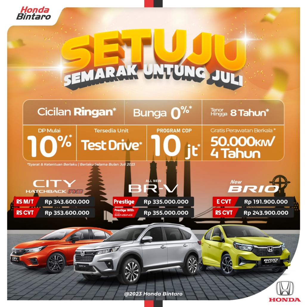 SETUJU (Semarak Untung Juli) - Promo Juli Honda Bintaro - Honda Bintaro