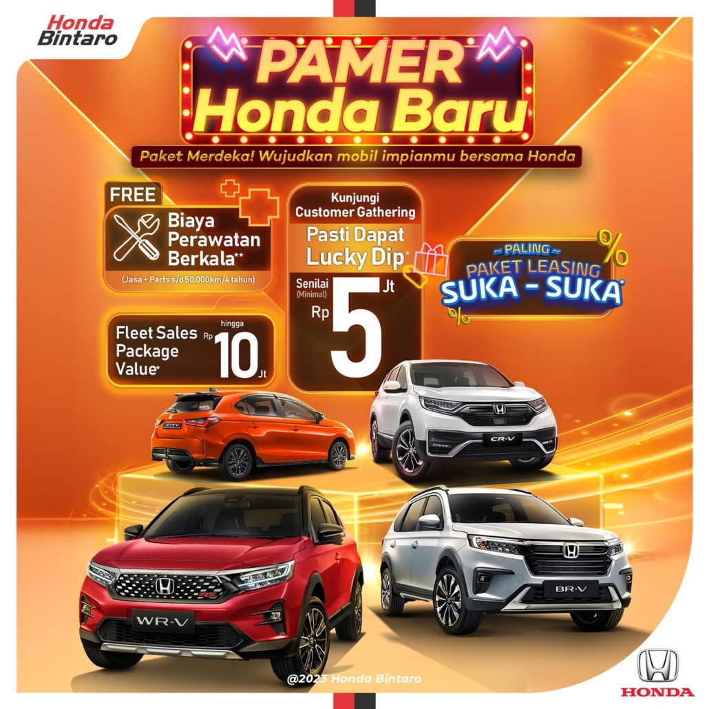 Wujudkan Mobil Impianmu Dengan Program PAMER Honda Baru! - Honda Bintaro