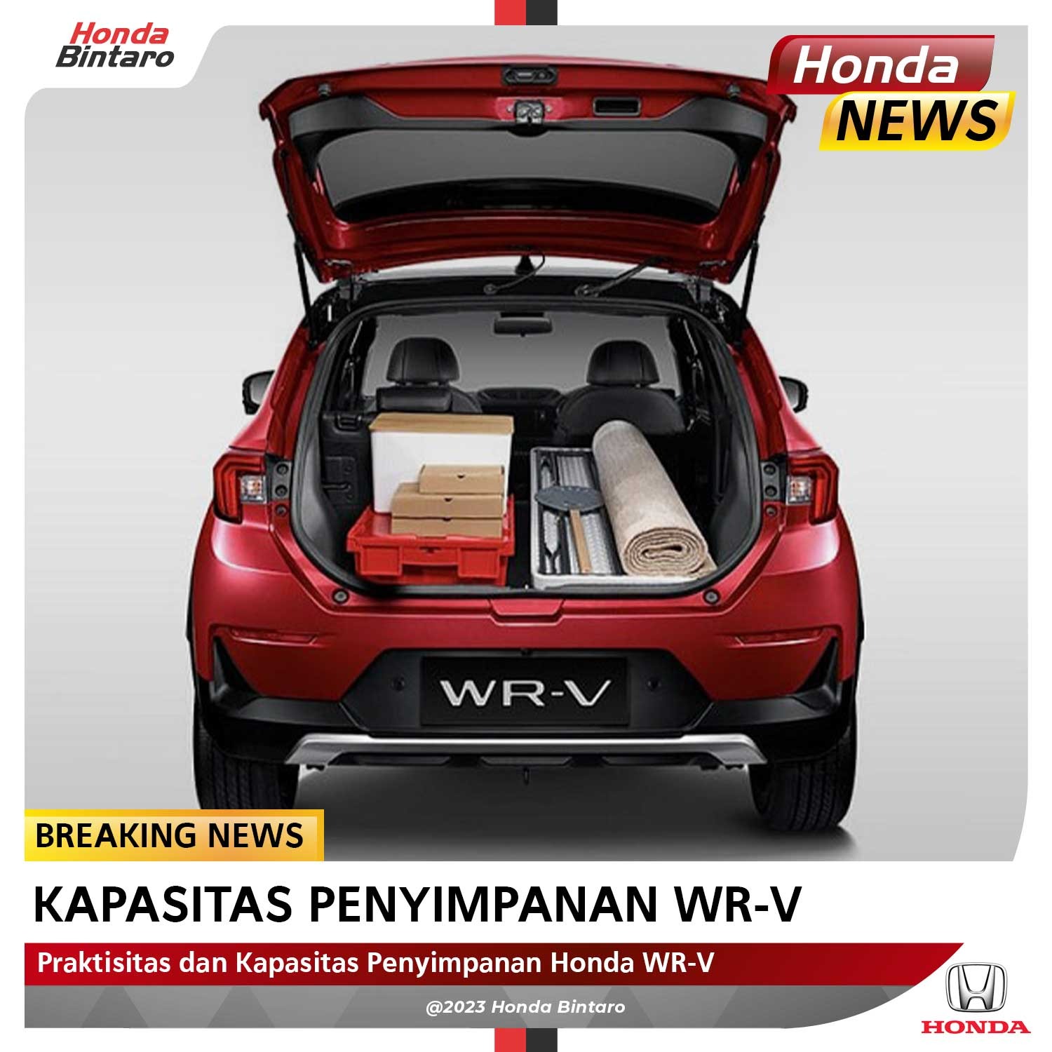 Praktisitas dan Kapasitas Penyimpanan Honda WR-V - Honda Bintaro
