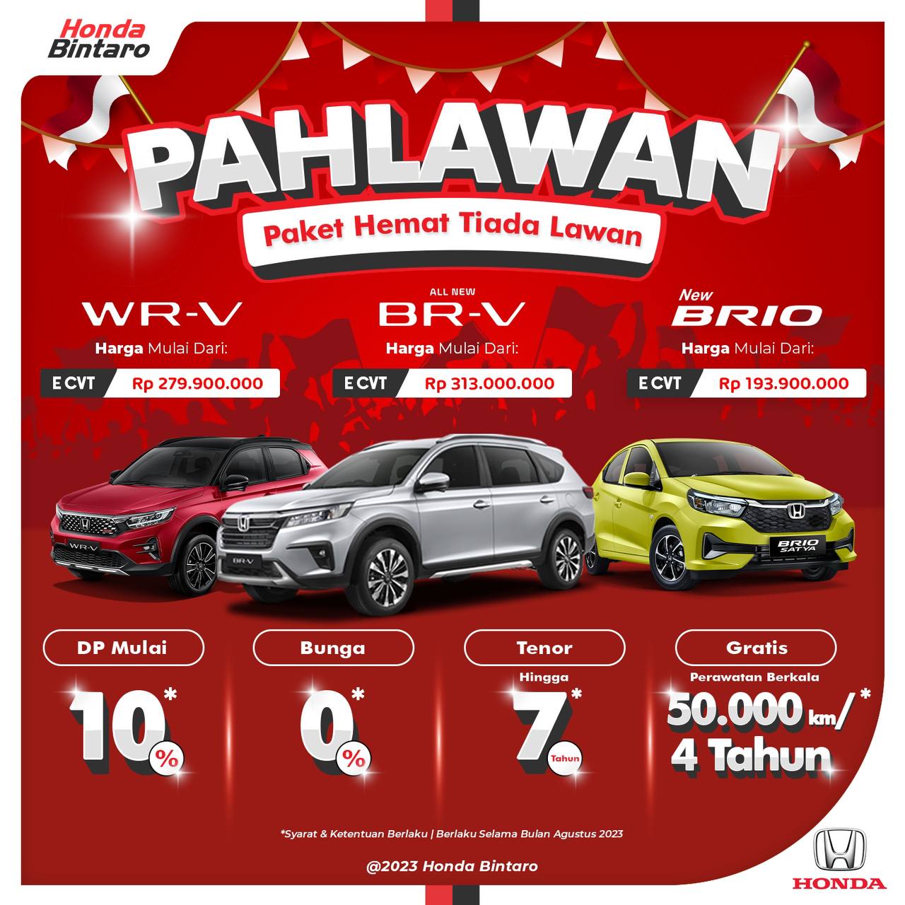 PAHLAWAN (Paket Hemat Tiada Lawan) - Promo Agustus 2023 - Honda Bintaro PAHLAWAN (Paket Hemat Tiada Lawan) - Promo Agustus 2023 - Honda Bintaro