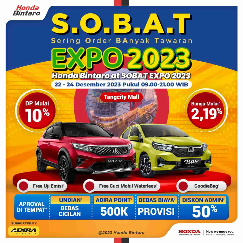 Promo Honda Terbaik di SOBAT Expo 2023 - Honda Bintaro