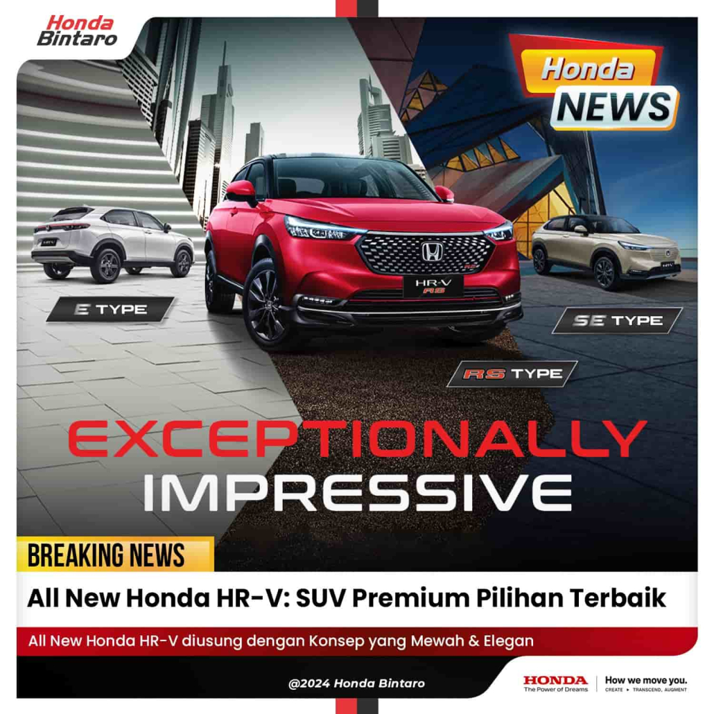 All New Honda HR-V: SUV Premium Pilihan Terbaik - Honda Bintaro
