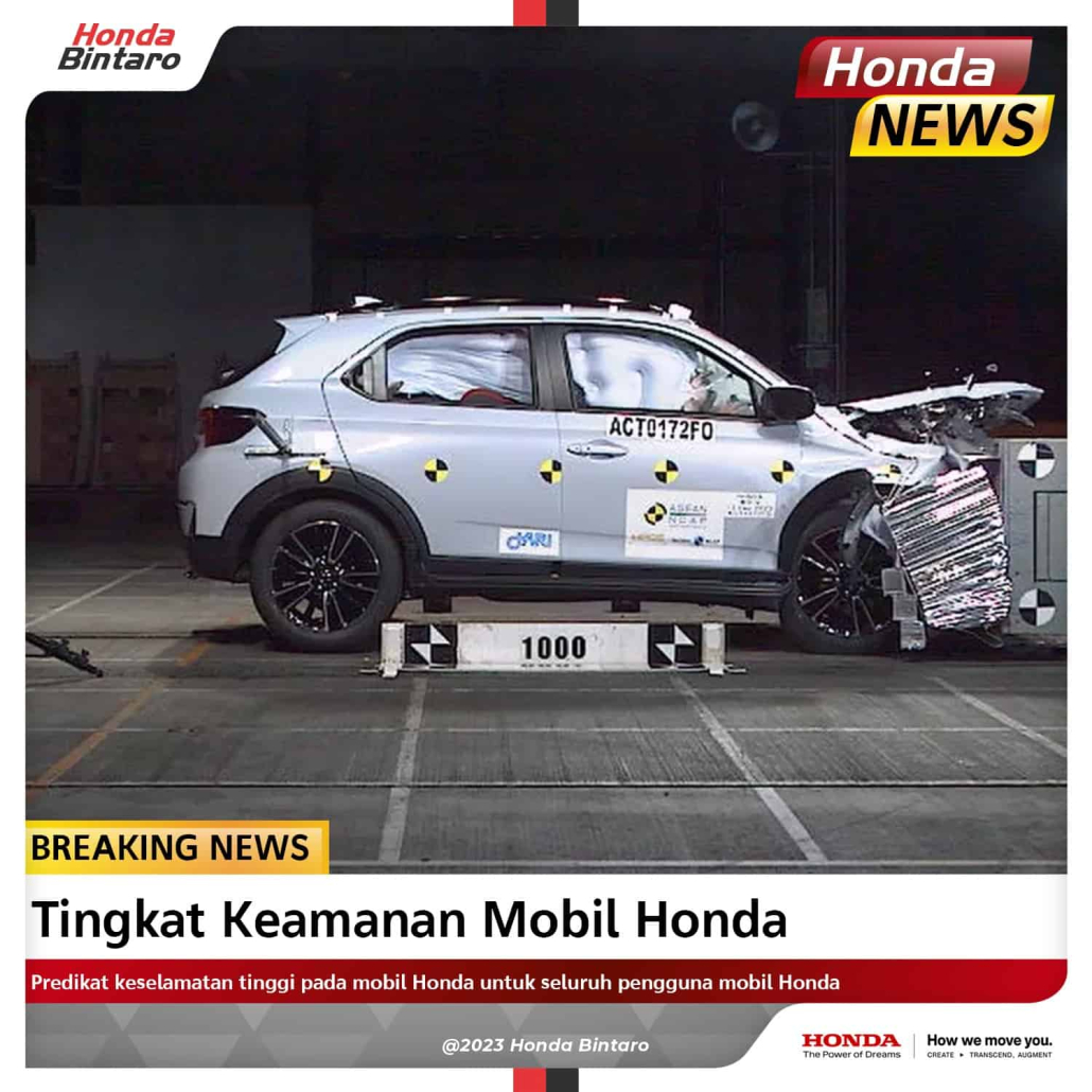 Predikat Keselamatan Tinggi pada Mobil Honda - Honda Bintaro
