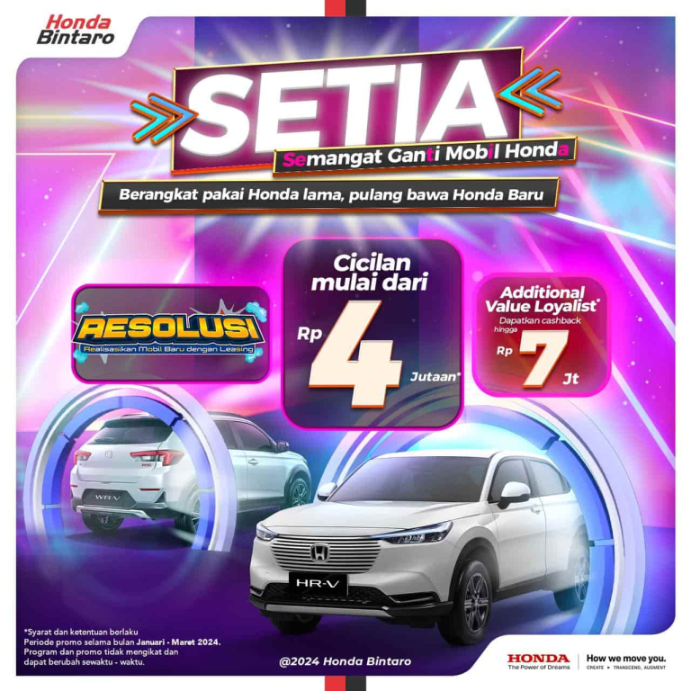 Program SETIA Mobil Honda – April 2024 - Honda Bintaro
