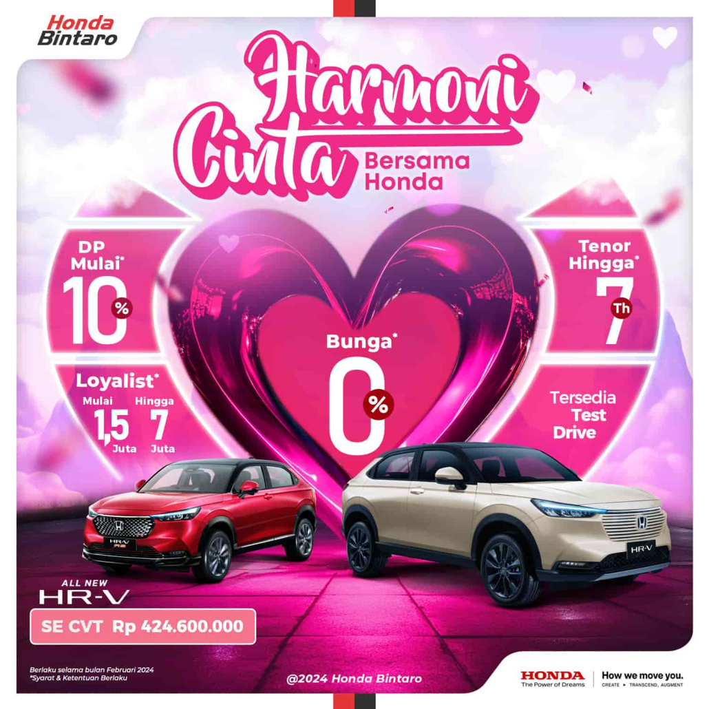 Harmoni Cinta Bersama Honda – Promo Honda Februari 2024 - Honda Bintaro