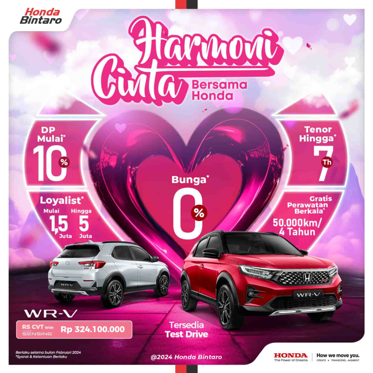 Harmoni Cinta Bersama Honda – Promo Honda Februari 2024 - Honda Bintaro