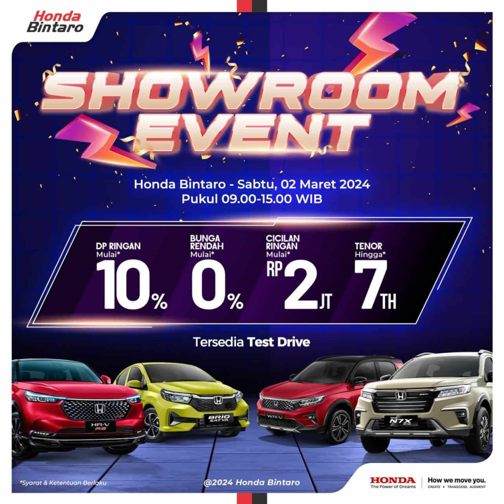 Showroom Event Honda Bintaro – 2 Maret 2024 - Honda Bintaro