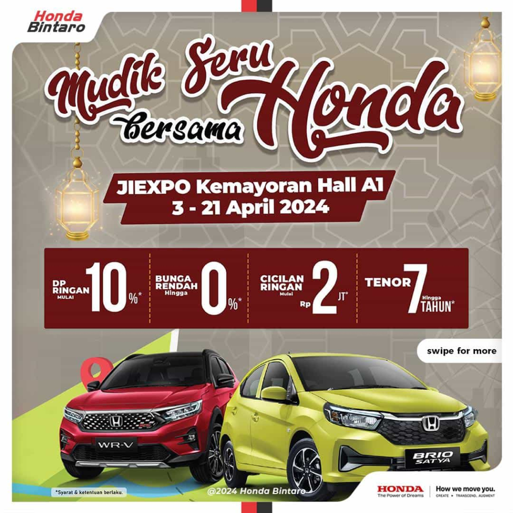 Mudik Seru Bersama Honda – Promo April 2024 - Honda Bintaro
