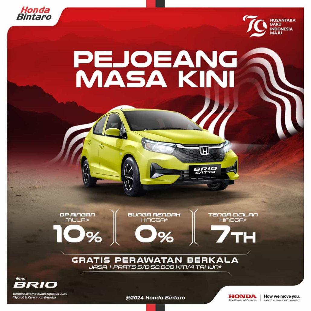 Merdeka Berkendara – Promo Honda Agustus Terbaru - Honda Bintaro