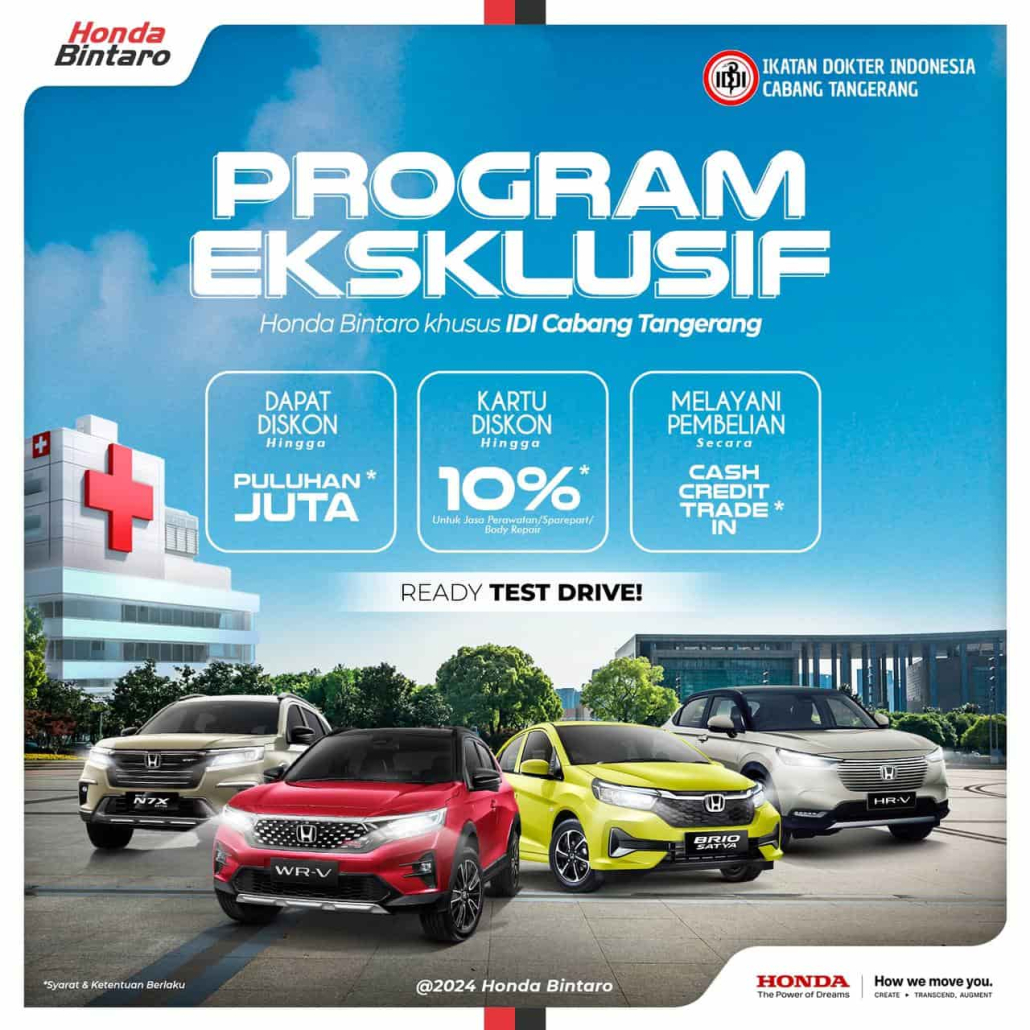 Program Eksklusif Honda Bintaro Khusus IDI Tangerang - Honda Bintaro