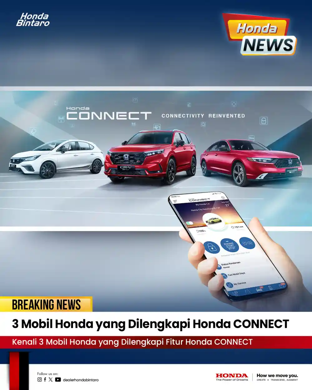 3 Mobil Honda yang Dilengkapi Honda CONNECT - Honda Bintaro