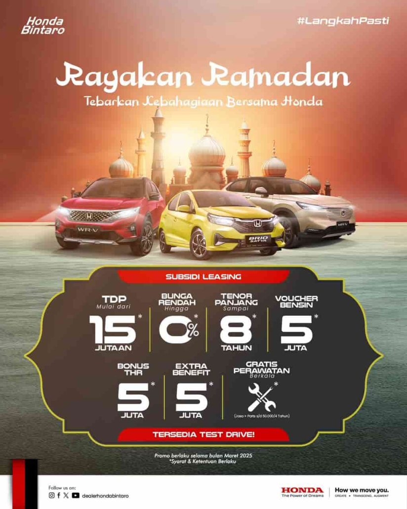 Promo Mobil Honda Terbaru Spesial Ramadan 2025 - Honda Bintaro