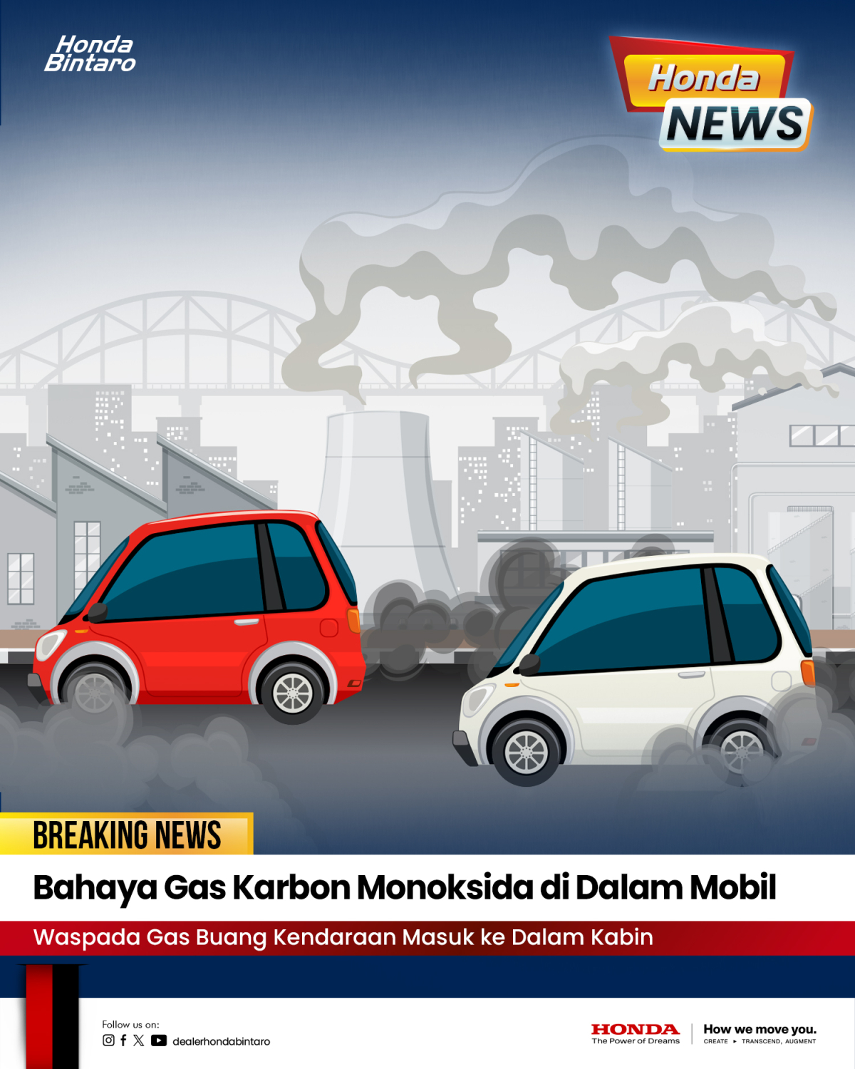 Bahaya Gas Karbon Monoksida di Dalam Mobil - Honda Bintaro