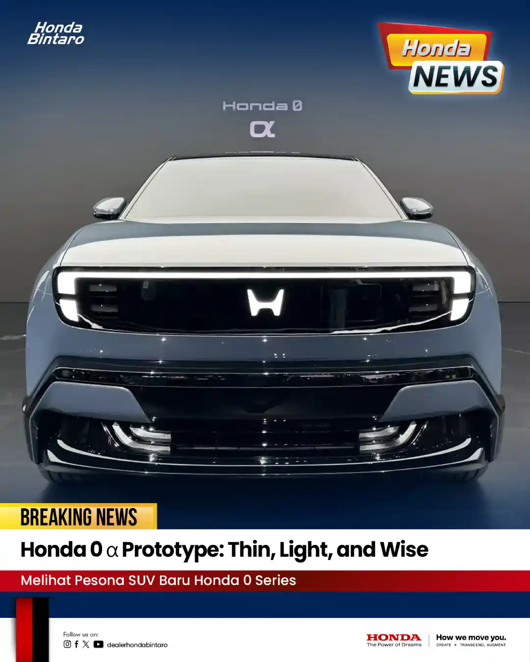 Honda 0 α Prototype: Thin, Light, and Wise - Honda Bintaro